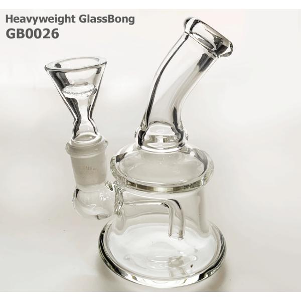 スタンドタイプの4.5インチ・ガラス・ボング■大型のボングに採用される厚みのあるヘビーウエイトガラスを採用バブラーのように片手でホールドし指で背面のラッシュホールを開閉しエアの調整を行う。■ボングのインプット径14-17ｍのためガラスネイル...