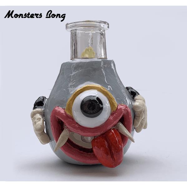 世界でたった1本のみ存在する手作りボング■1本1本すべて手作りの希少なボング「グラフティーボング」の最新バージョンモンスターボング　MB45　specter Bee　スペクターです。内部は球状の耐熱強化ガラス製フラスコ、外側をイタリアンクレ...
