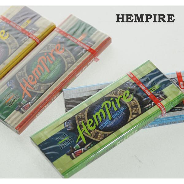 100％ナチュラル ヘンプペーパーHEMPIRE 1 1/2紙がヘンプ（大麻）でできているのは他にもあるけどスローバーニング（燃焼の遅いタイプ）で、しかも薄型、パッケージもカラーが豊富で可愛い！■サイズ：74mm×53mm■33LEAVES...