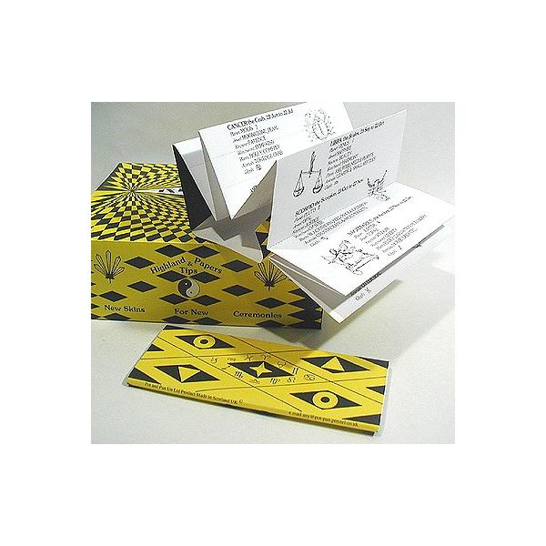 パッケージデザインがイケてる！ ■サイズ：パッケージ130ｍｍ×53ｍｍ ペーパーサイズ：125ｍｍ×38ｍｍ ■ペーパー、チップともに45枚入り ■Potard pan Un Product　EUスコットランド製