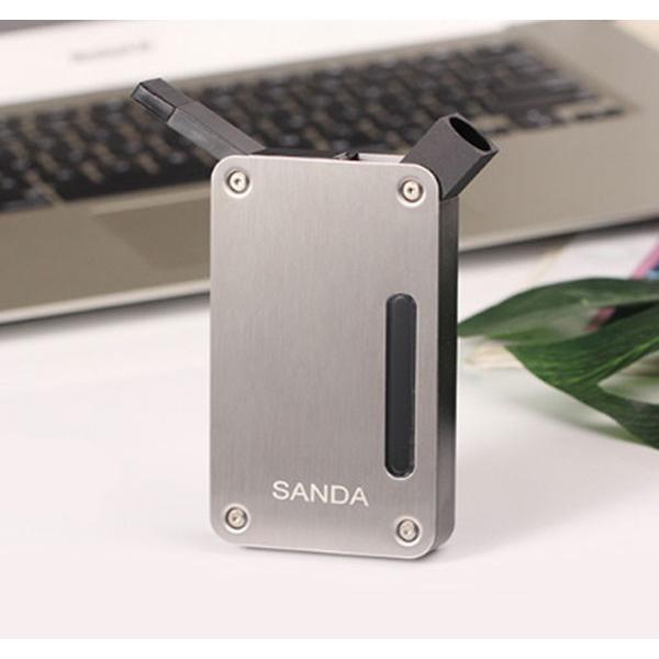 108ｍｍ×62ｍｍ厚さ17ｍｍのスマホサイズのボング、それがSANDAです。 ■SANDAの特徴 ステンレス製のシャープなボディー コンパクトなスマホサイズ フードグレードのシリコンマウスピース ■SANDAの使い方 1.注水口から付属の...