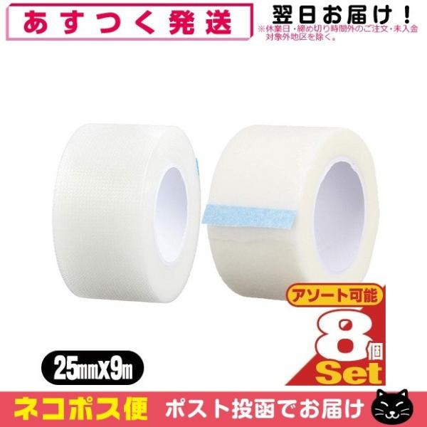 【不織布タイプ】    ●肌にやさしい不織布タイプ!    ●不織布タイプは、通気性、透湿性に優れ、ムレやカブレの肌への心配を軽減します。    ●手で素早くきれいに切ることができるテープです。         【半透明プラスチックタイプ】...