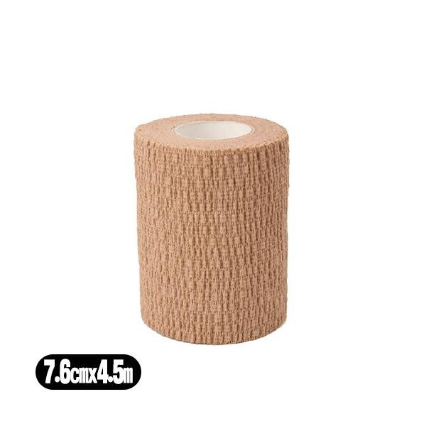 ・包帯同士の自着性によりズレやゆるみがなく、関節部や頭部など巻きにくい部位でもしっかり固定します。 ・皮膚・毛髪には付着しないため剥離刺激がありません。 ・ウェーブ構造で適度な伸縮性と軽度の圧迫圧があります。