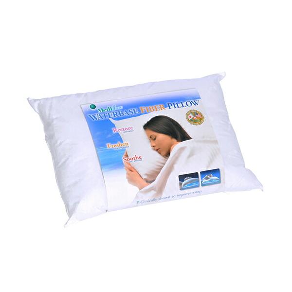 メディフローは水のクッションを持つ枕です。 「水 =" "冷やす」というイメージをお持ちでしょうが、この枕は違います。水の動きによって圧力を分散させるのです。 頭や首の動きに合わせて底部の水が動き、圧力が一点に集中するのを防ぐので、頭をやさ...