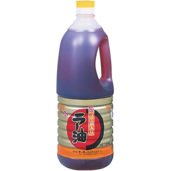 風味豊かなごま油と菜種油を調合し、唐辛子の風味を効かせたラー油です。餃子のタレや、中華料理などに調味料としてご使用下さい。■原材料名：食用なたね油（国内製造）、食用ごま油／香辛料抽出物■お届け内容：１６５０ｇ×６本／箱■製造者：テーオー食品...