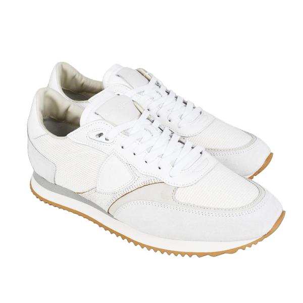 [ブランド]PHILIPPE MODEL PARIS フィリップモデル[品番]BVLU W001モデル メンズ(BLVILLE LOW)[カラー]ホワイト[素材]ナイロン/スエード/レザー[生産国]ITALY[付属品]BOX　収納袋[サイズ...