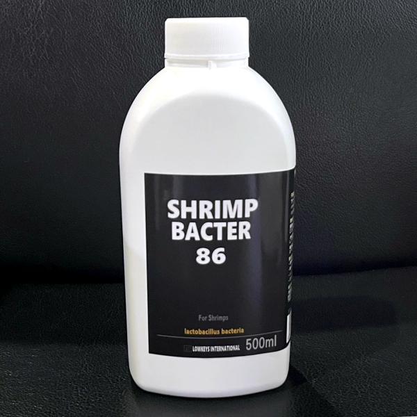 SHRIMP BACTER 86 500mlラクトバチルス菌をはじめ56属112種のバクテリアを配合。シュリンプ水槽特有の低温・低pHでも確実に効果が出るシュリンプ専用高濃度バクテリアです。レッドビーを使用したテストでは50匹中43匹が放卵...