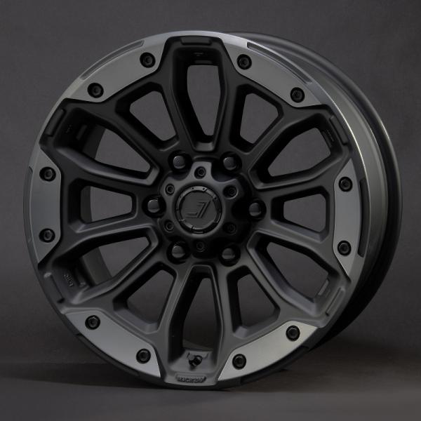 プラドのベストサイズ17x8.0J inset20をベースにコンケイブフェイスとディテールを極限まで突き詰めたデザイン。カラー：　FLAT BLACK/TMCサイズ：　17×8.0J inset20PCD：　6H139.7HUB:φ106....