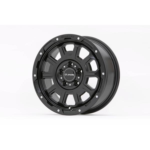 ビードロックスタイルが特徴のホイール「JAOS ADAMAS BL5」。強固なビードロックをイメージさせるダミーピアスボルトと、5スプリットディッシュスポークが足元に力強さを与えます。また、多角形をバランスよく組み合わせたスポークとリムのデ...