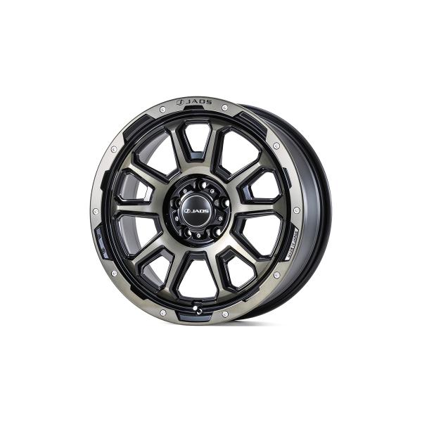 ビードロックスタイルが特徴のホイール「JAOS ADAMAS BL5」。強固なビードロックをイメージさせるダミーピアスボルトと、5スプリットディッシュスポークが足元に力強さを与えます。また、多角形をバランスよく組み合わせたスポークとリムのデ...