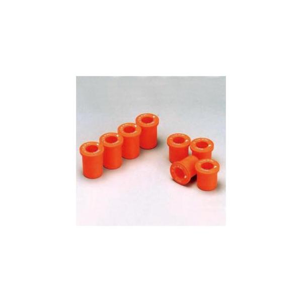 ロングタイプのシャックルに交換することから起こるノーマルブッシュでは対処しきれない大きな荷重や負荷を完全に処理。また、ポリエーテル材を採用することで加水分解を防ぎ、長期の使用にも不安なく使える。●適合：デリカスターワゴン(リア)、ストラーダ...