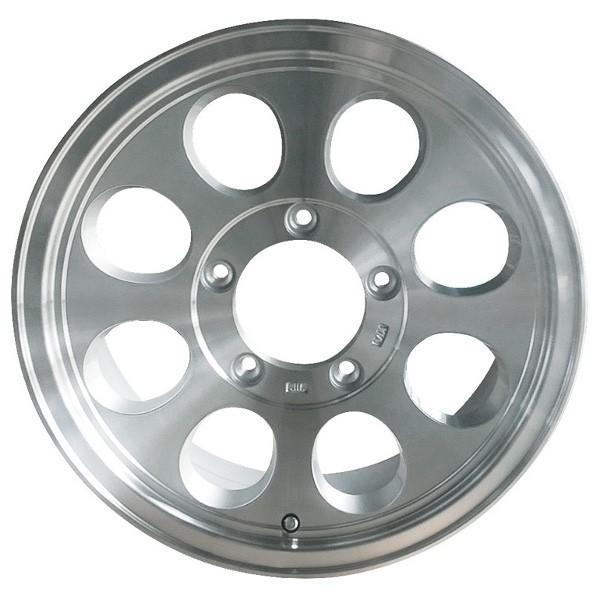 ●ホイールカラー：　ポリッシュ●サイズ：　5.5Jx16●オフセット：　+22●ホール・PCD：　5H-139.7●規　格：　JWL適合品●付属品：　バルブ●対応車種：　JB23,JB64,JA11 ジムニー※リア側は純正キャップが装着可能...