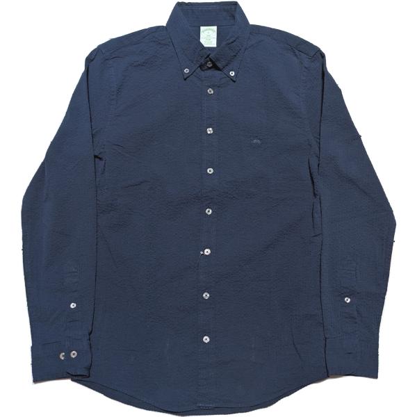 ブルックスブラザーズ LA買い付け商品。アメリカントラッドの定番、BROOKS BROTHERSの長袖ボタンダウンシャツです【SLIM】。コットンシアサッカー素材。流行に関係なく永く愛用できます。胸にゴールデンフリースのワンポイントあり。オ...