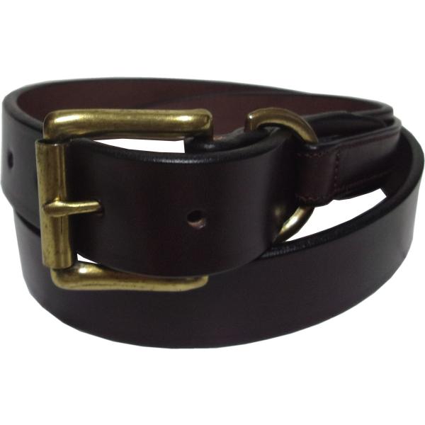 MADE IN USA。トリーレザーの本革製レザーベルトです（1-1/4"Strap Belts Unique Dee Keeper Belt With a Holding Strap）。上質なイングリッシュブライドルレザーを使用。ストラッ...