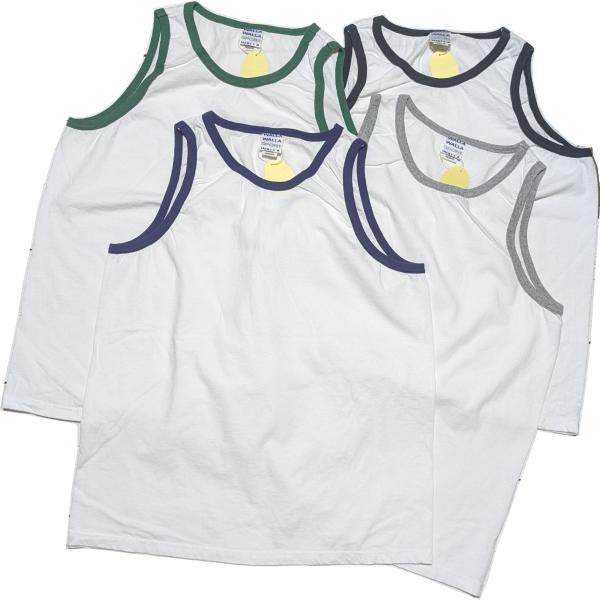 日本製。WALLA WALLA SPORT/ワラワラスポーツ 人気のタンクトップ。米綿の丸胴で作られたリンガータンクトップ。ネック、アームホールがパイピングされ、配色になった王道のデザイン。身幅は同ブランドのベースボールTEEより1サイズ大...