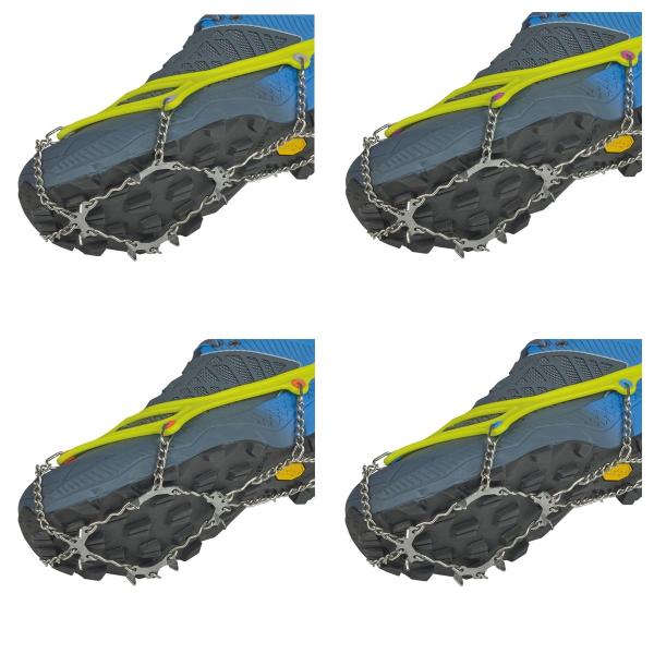 冬のランニング用に特別に設計された「アイスマスターR」のミニマリストバージョン。13個のステンレス鋼スパイクが靴底面に均等に配置され、しっかりとしたトラクションを実現します。スパイクを8mmに短かくし、接続チェーンはより小さなゲージで、ラン...