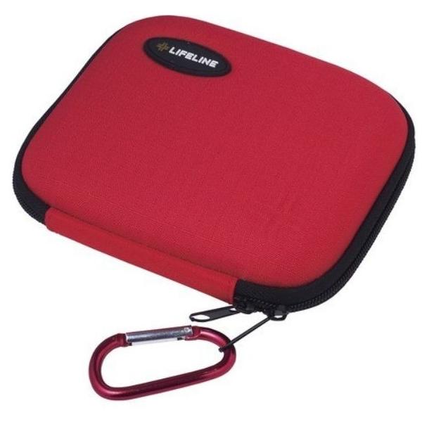 Sサイズよりも中身の救急用品が充実したファーストエイドキットLサイズモデル。ガーゼ、綿棒（5本）、ウェットコットン（3枚）、乾燥スポンジ、ハサミ、裁縫セット、絆創膏（10枚）、ピンセット、手袋（2枚）、カッターブレード、キネシオロジーテープ...