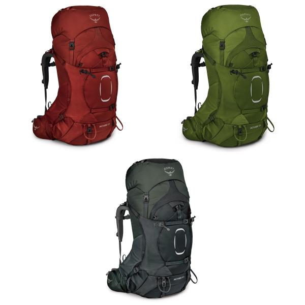 Aether 65 は、1 週間前後のトレッキングや装備を多く使う山行に対応する大型バックパック。トルソー長調整可能／Fit-on-the-Fly 肩ストラップおよびヒップベルトで、使用者に合わせたフィット感を追求。AirScape 背面パ...
