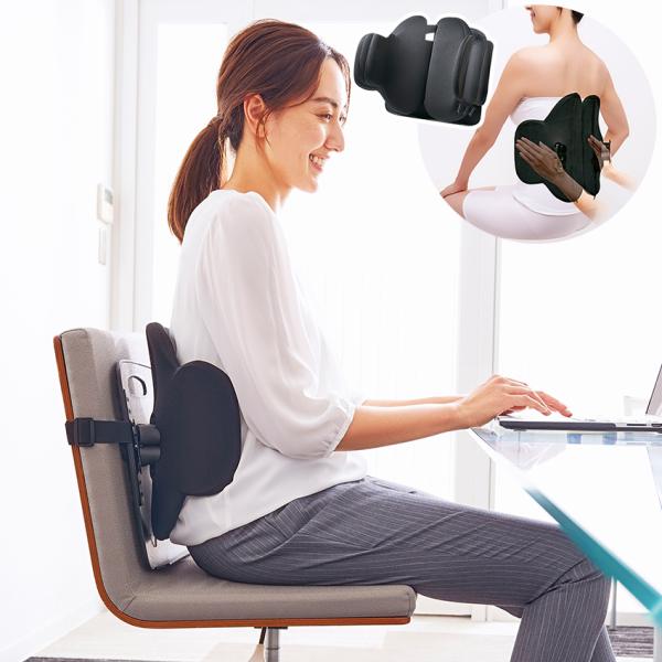 ■サイズ…本体：45×16.5×33cm(1の穴に固定した場合)ベルト：73〜79cm■原産国…中国■材質…カバー・ベルト：ポリエステル中材：ウレタンフォーム本体：ポリプロピレン■重量…1241.5gいつもの椅子に取り付け座るだけで、可動式...