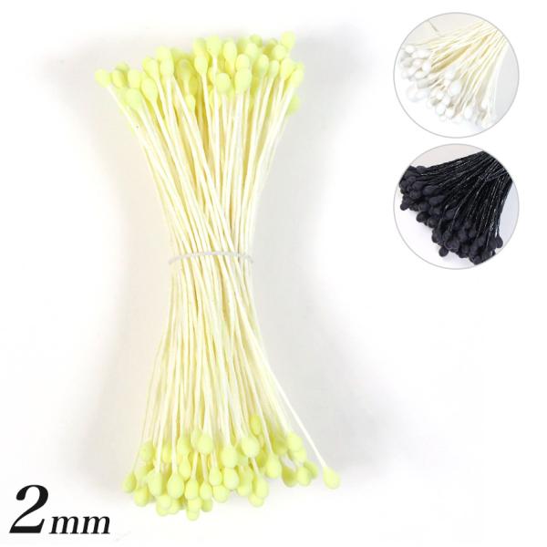 花びらパーツやつまみ細工などのお花の中心に使用するパーツです。■サイズ（約）…10.5×5.5cm（パッケージサイズ）■内容量…1袋：約130〜140本■メーカー名…タカギ繊維※メール便可能です。