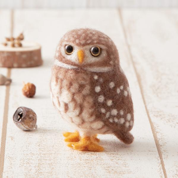 ■サイズ（約）…8cm（完成サイズ）■セット内容…アクレーヌ、テクノロート、目、レシピ■準備するもの…フェルティング用ニードル極細（H441-023）、フェルティング用マット（H441-015）またはアクレーヌスターターセット（H441-0...