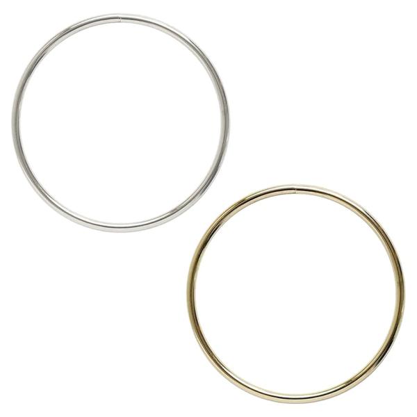 ■サイズ…外径 縦：11cm 横：11.5cm 厚さ：5mm（接続部分幅：5cm　線形：８mm）■入数…2本メタル製のシンプルなバッグの持ち手です。※メール便可能です。