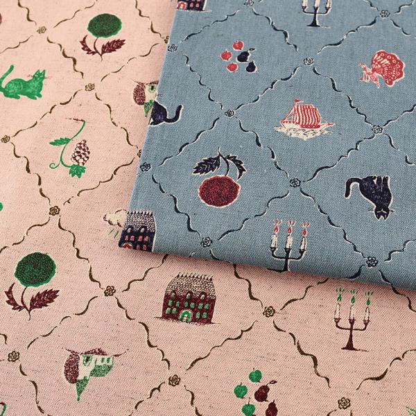 ■布幅（約）…110cm■素材…綿85％、麻15％■数量設定…50cm単位の切売り　（ご購入例： 数量 2 = 1m）●生地の厚さ … やや薄地●透け感 … 若干あり●生地の特徴 … 薄手で、ギャザーも寄せやすい厚み。麻混のため、素朴でナチ...