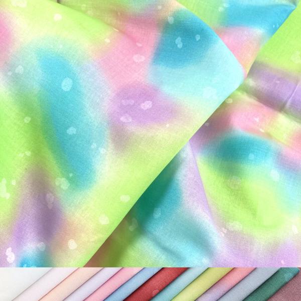 【 布幅（約） 】107cm【 素材 】綿100％【 数量設定 】 50cm単位の切売り　（ご購入例： 数量 2 = 1.0m）●生地の厚さ … やや薄地●透け感 … あり●生地の特徴 … 薄手で、ギャザーも寄せやすい厚み。スタンダードな平...