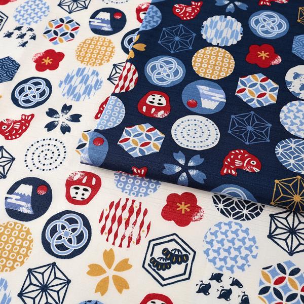 ■布幅（約）…108cm■素材…綿100％■数量設定…50cm単位の切売り　（ご購入例： 数量 2 = 1m）●生地の厚さ … やや薄地●透け感 … 若干あり●生地の特徴 … タテ糸に「普通糸」を使い、ヨコ糸に「スラブ糸」などを使って、ヨコ...