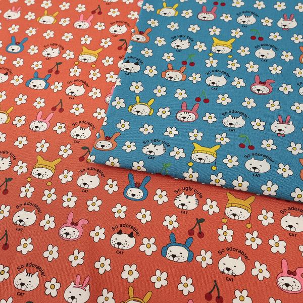 ■布幅（約）…108cm■素材…綿100％■数量設定…50cm単位の切売り　（ご購入例： 数量 2 = 1m）●生地の厚さ … 普通地●透け感 … ほぼなし●生地の特徴 … スタンダードな平織の布です。中厚手で丈夫な素材。縫いやすく、初心者...