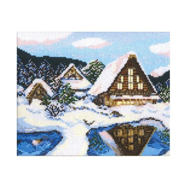 オリムパス　刺しゅうキット四季を彩る日本の名所雪の白川郷【　メーカー　】　オリムパス【　完成サイズ（約）　】　額外径：４１．８×３５．１cm　額内径：３６．４×２９．７ｃｍ【　キット内容　】　刺しゅう糸、Ｎｏ．３０００布（ジャバクロス中目）...