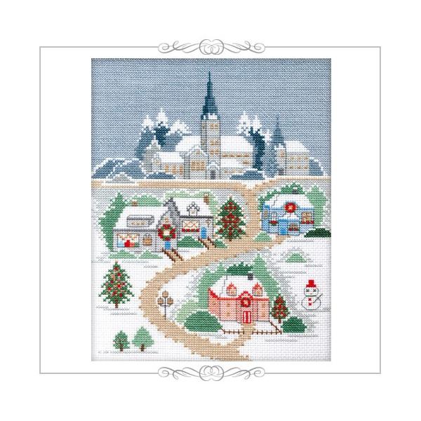 オリムパス　刺しゅうキット越智通子 Ｍｅｍｏｒｙ ｏｆ ｓｅａｓｏｎｓクリスマスの夜【　メーカー　】　オリムパス【　サイズ（約）　】　額外径：３２×２５．９ｃｍ　額内径２９．５×２３．４ｃｍ【　キット内容　】　２５番刺しゅう糸（綿１００％）...