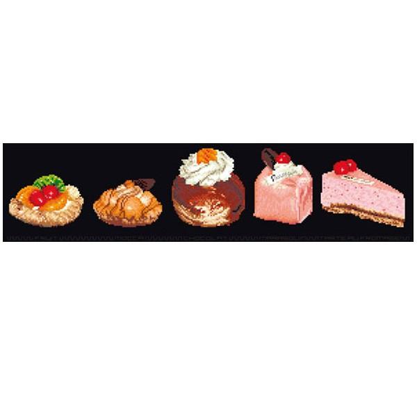 Thea GOUVERNEUR　刺しゅうキットCake  Ｂｌａｃｋ Ａｉｄａ 3050 05【 サイズ(約) 】 47×12ｃｍ【 布の種類 】 アイーダ【 布地のカウント数 】18【 布地の色 】 Ｂｌａｃｋ【 セット内容 】 18ct...