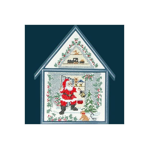 O.O.E.　刺しゅうキットChoose Santa Claus gift【 サイズ(約) 】 11×16cm【 布の種類 】 アイーダ【 布地のカウント数 】18【 布地の色 】 白【 セット内容 】 18ct アイーダ布（白）、糸、針、...