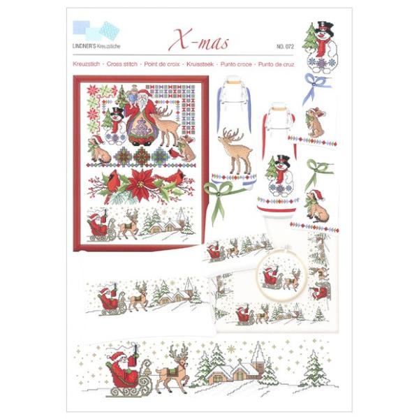 クリスマスモチーフです。アンカー、ＤＭＣの刺繍糸の色番号入り。【 発売元 】 Lindner社 (型番：Art.0403-0615-072)【 サイズ 】 29.7×21cｍ リーフレット・２つ折りのプリントタイプ(言語：ドイツ語）ドイツ、...