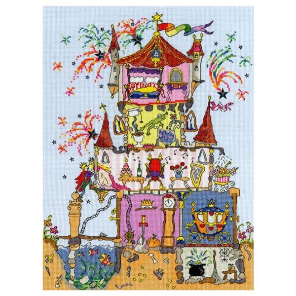 イギリスの刺繍メーカー「Bothy Threads」のクロスステッチ刺しゅうキット「Princess Palace」です。※送料無料です。【 サイズ(約) 】26×35cm（完成サイズ）30×23.5×厚さ1cm （パッケージサイズ）フック...