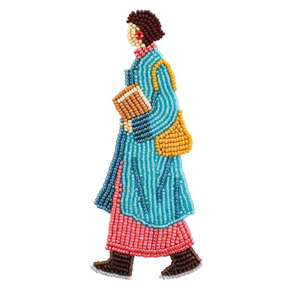 ■サイズ（約）…18.7×7×厚み2.7cm（パッケージサイズ）縦10×横4cm（完成サイズ）■セット内容…ビーズ、フェルト、裏布、ブローチピン、糸、接着剤、刺しゅう針、作り方説明書■準備するもの…手芸用ハサミ（先の細いもの）、ものさし、ペ...