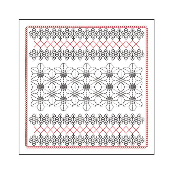 ■サイズ（約）…16×10.4×0.5cm（パッケージサイズ）34×34cm（完成サイズ）■セット内容…印刷済 晒木綿（綿100%）、作り方説明書■準備するもの…刺し子糸、縫い糸、縫い針、はさみ、アイロン、定規■ブランド…オリムパス■シリー...