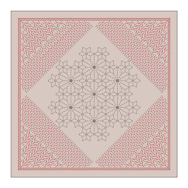 ■サイズ（約）…33×33cm（商品サイズ）16×10.4×厚み1cm（パッケージサイズ）■素材…綿100％■セット内容…晒木綿、作り方説明書■準備するもの…刺し子糸（20ｍ刺し子糸×3かせ 目安）、縫い糸、縫い針、はさみ、アイロン、定規■...