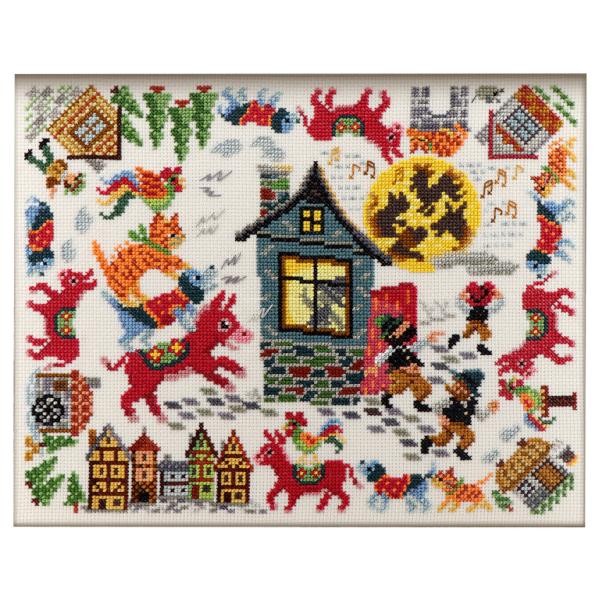 ■サイズ（約）…32×19.5×2cm（パッケージサイズ）額は別売り：W-58、W-59額外径/額内径：25.9×32cm/23.4cm×29.5cm（完成サイズ）■セット内容…25番刺しゅう糸/綿100％、No.3800刺しゅう布：アイー...