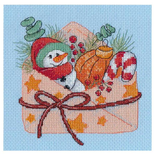 ■サイズ（約）…16×22×0.5cm（パッケージサイズ）13×13cm（完成サイズ）■セット内容…刺しゅう布、刺しゅう糸（色分け済み）、針、図案、説明書■刺繍布の色…ブルー■布の種類…AIDA100■刺しゅう布のカウント数、打込目数…14...