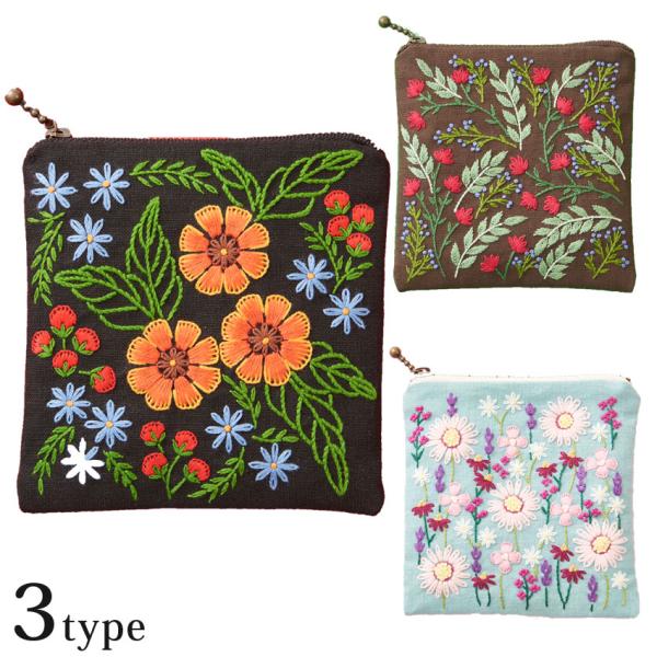 ■サイズ（約）…12..5×12.5cm（完成サイズ）■パッケージサイズ（約）…16.5×24.5ｃｍ■キット内容…図案プリント済刺しゅう布、刺しゅう布無地、内布、刺しゅう糸、刺しゅう針、ファスナー１２ｃｍ、作り方説明書■メーカー名…戸塚刺...