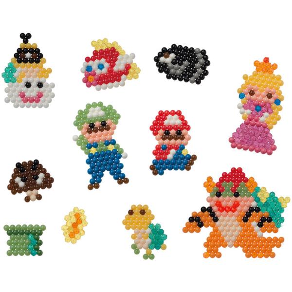 ■パッケージサイズ(約)…幅180×奥行45×高さ(ヘッダー込)180mm■素材…PVA■セット内容…ビーズ約878粒、イラストシート4枚■メーカー…エポック社■対象年齢…6歳以上■原産国…中国 アクアビーズでスーパーマリオのキャラクターが...