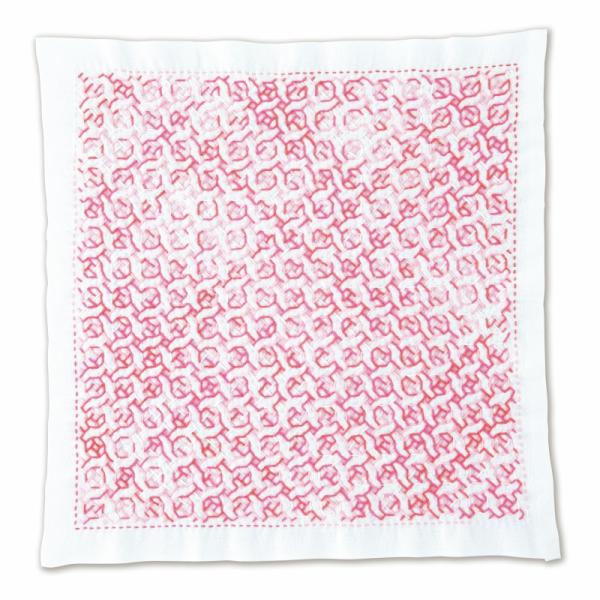 一目刺しの花ふきん「一目刺し」とは、刺し子技法のひとつ。一定の針目で縦、横、斜めと同じ方向を順に刺していく技法です。★水で消える図案入り★【初級者向】●出来上がりサイズ約縦34ｃｍ×横34ｃｍ●キット内容晒木綿(綿100％)、刺し子糸、刺し...