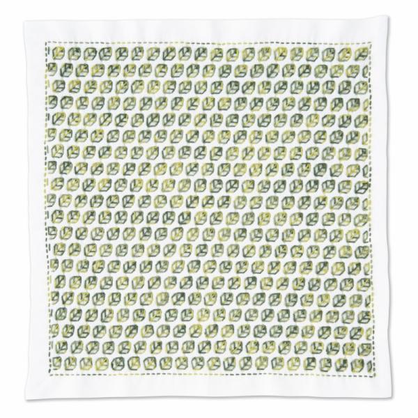 一目刺しの花ふきん「一目刺し」とは、刺し子技法のひとつ。一定の針目で縦、横、斜めと同じ方向を順に刺していく技法です。★水で消える図案入り★【初級者向】●出来上がりサイズ約縦34ｃｍ×横34ｃｍ●キット内容晒木綿(綿100％)、刺し子糸、刺し...