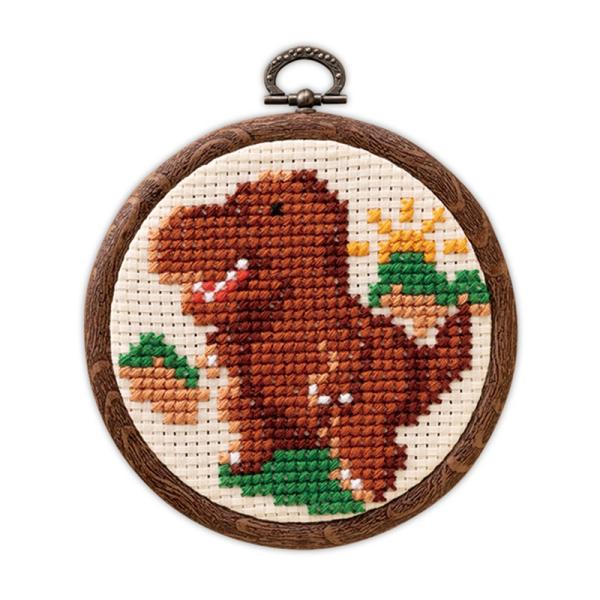 かんたんクロス・ステッチシリーズプチフープきょうりゅうさん大集合◆QRコード付きで刺し方の基本動画が見られます◆おしゃれフープ付き*初級者向*製作時間の目安：6〜8時間●出来上がりサイズ額内径：約10.5cm●キット内容・25番ししゅう糸(...