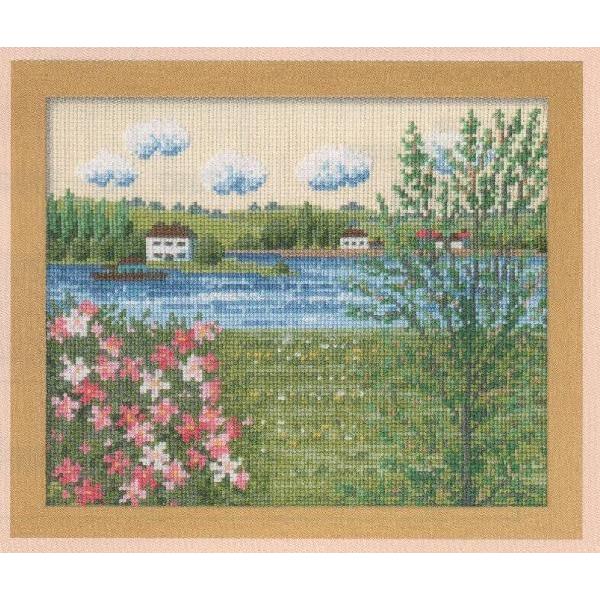 クロスステッチを使用した刺繍、クロスステッチキットです。●中級〜上級者向きです。●キット内容　・ししゅう糸（綿１００％）　・ししゅう布（綿１００％）　・ししゅう針　・図案付説明書●額は、キットに含まれていません。（額は、Ｗ-41使用、別売、...