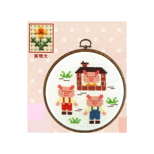 かわいい物語が、ししゅうキットになりました。お部屋のインテリアに最適です。かんたんクロスステッチ！1日で完成！制作時間の目安：4〜5時間●出来上がり寸法：額内径15.5×15.5ｃｍ●キット内容２５番ししゅう糸（綿１００％）No.３０００布...