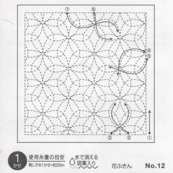 花ふきん刺し子布パック糸は別売りです。お好みの刺し子糸を自由に組み合わせてお楽しみいただけます。◆必要な刺し子糸(20ｍ)の目安◆1かせ★水で消える図案プリント済み★●出来上がりサイズ約縦34ｃｍ×横34ｃｍ●セット内容晒木綿(綿100％)...