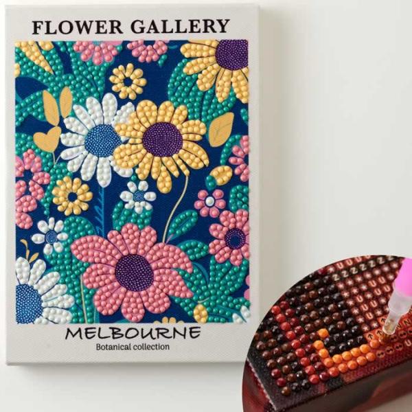 キット内容：ビーズ、スパンコール、色紙、下絵、壁掛けにもできる紙製スタンド、作り方説明書出来上がりサイズ：約タテ13.5×ヨコ12cm（豆色紙サイズ）素材：ガラス、ポリエステル、ユリヤ樹脂、塩化ビニール、紙用意するもの：はさみ・ものさし・セ...